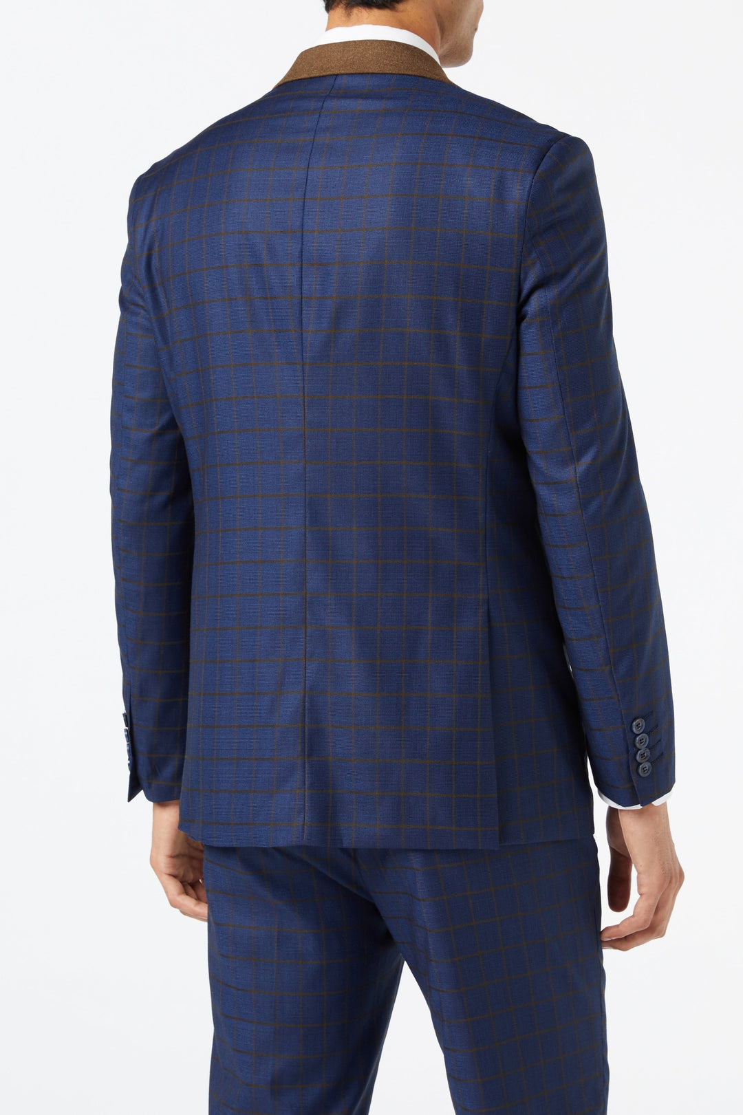 FALCO BLUE GRID CHECK JACKET AND WAISTCOAT – XPOSED