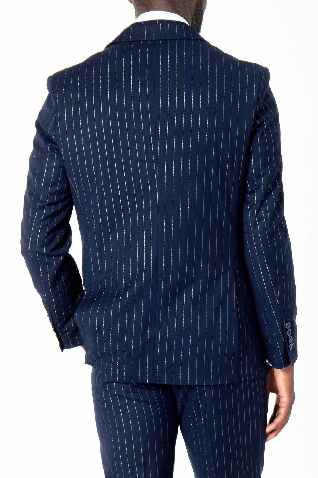 NEIL - Navy Double breasted Pinstripe Suit – XPOSED