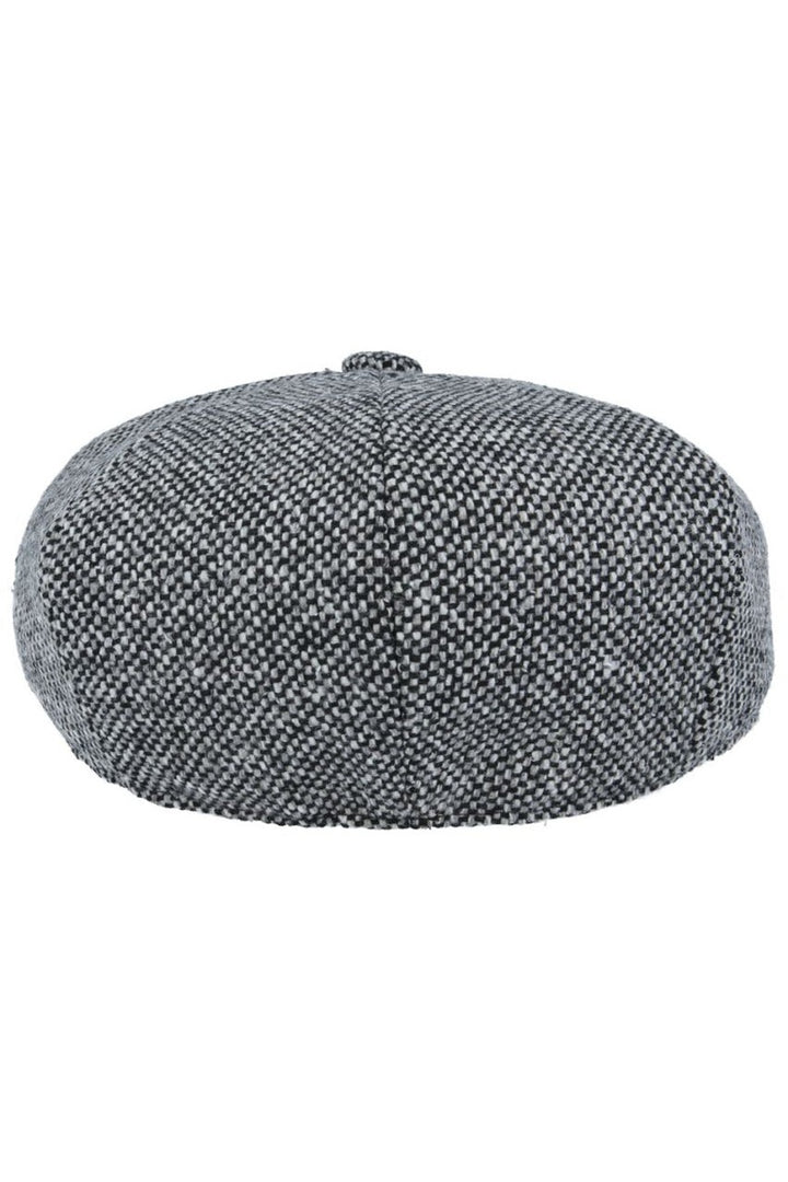 Men’s Wool Blend Newsboy Flat Cap Tweed Speckled Peak 1920s Ivy Hat ...
