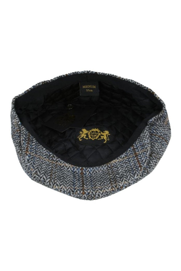 Mens Grey Brown Wool Herringbone Newsboy Cap Heritage Bakerboy Peak Hat – XPOSED