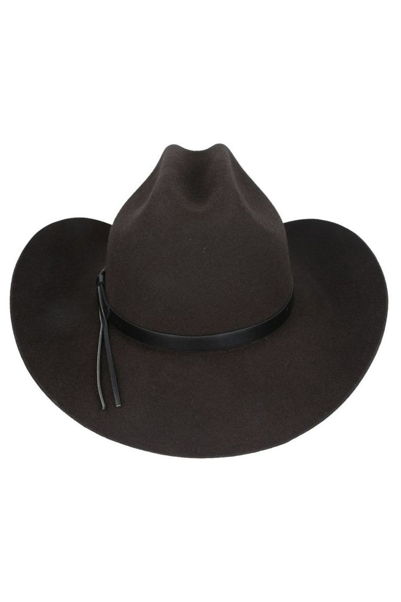 Mens 100% Pure Wool Stiff Cowboy Hat Outback Cattleman Western Rancher ...