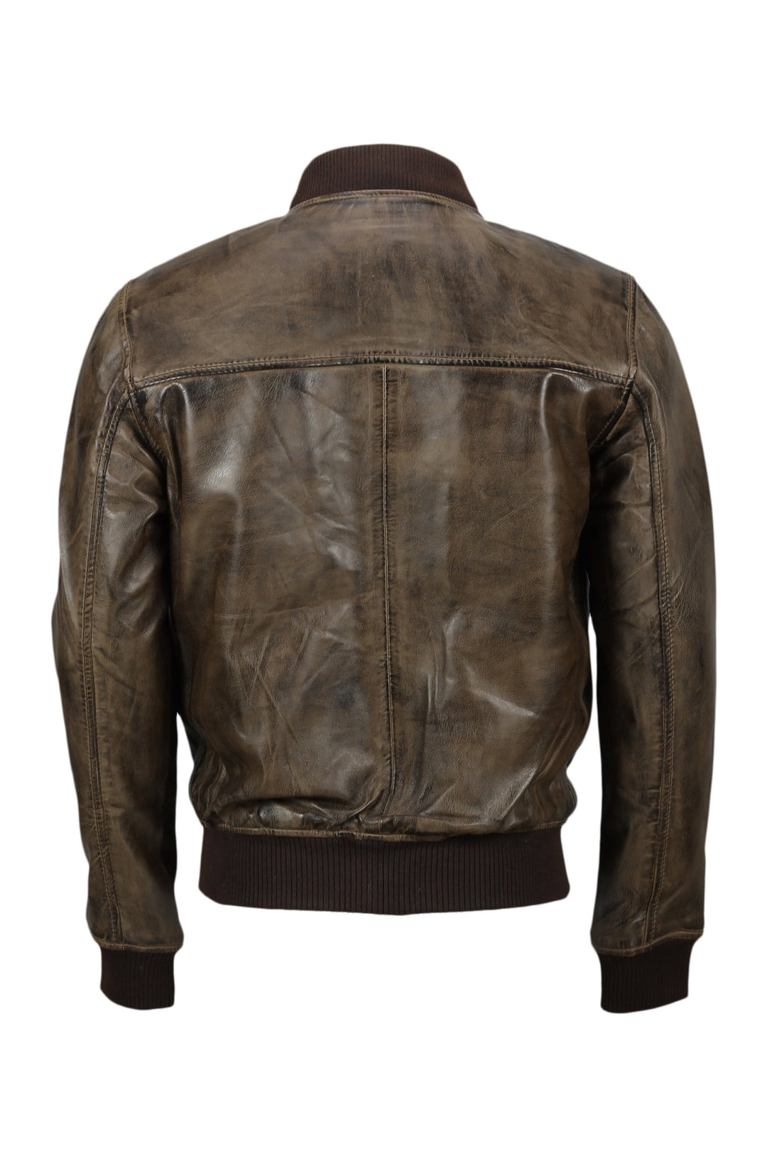 BOMBER NO COLLAR BROWN JACKET – XPOSED