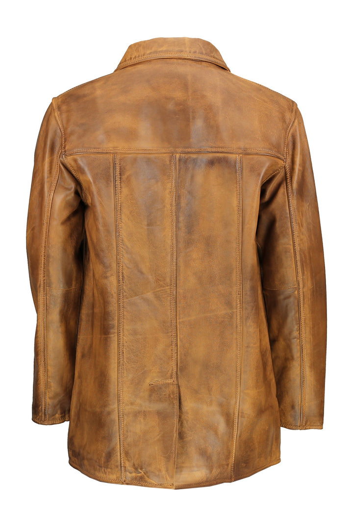 MEN'S TAN LEATHER REEFER JACKET – XPOSED